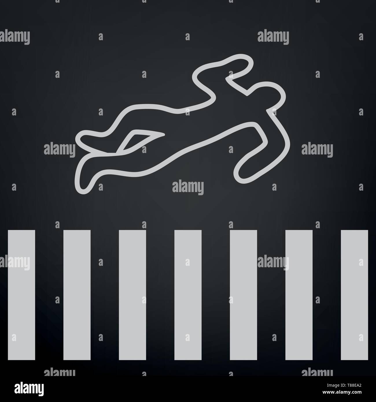 Dead man outline hi-res stock photography and images - Alamy