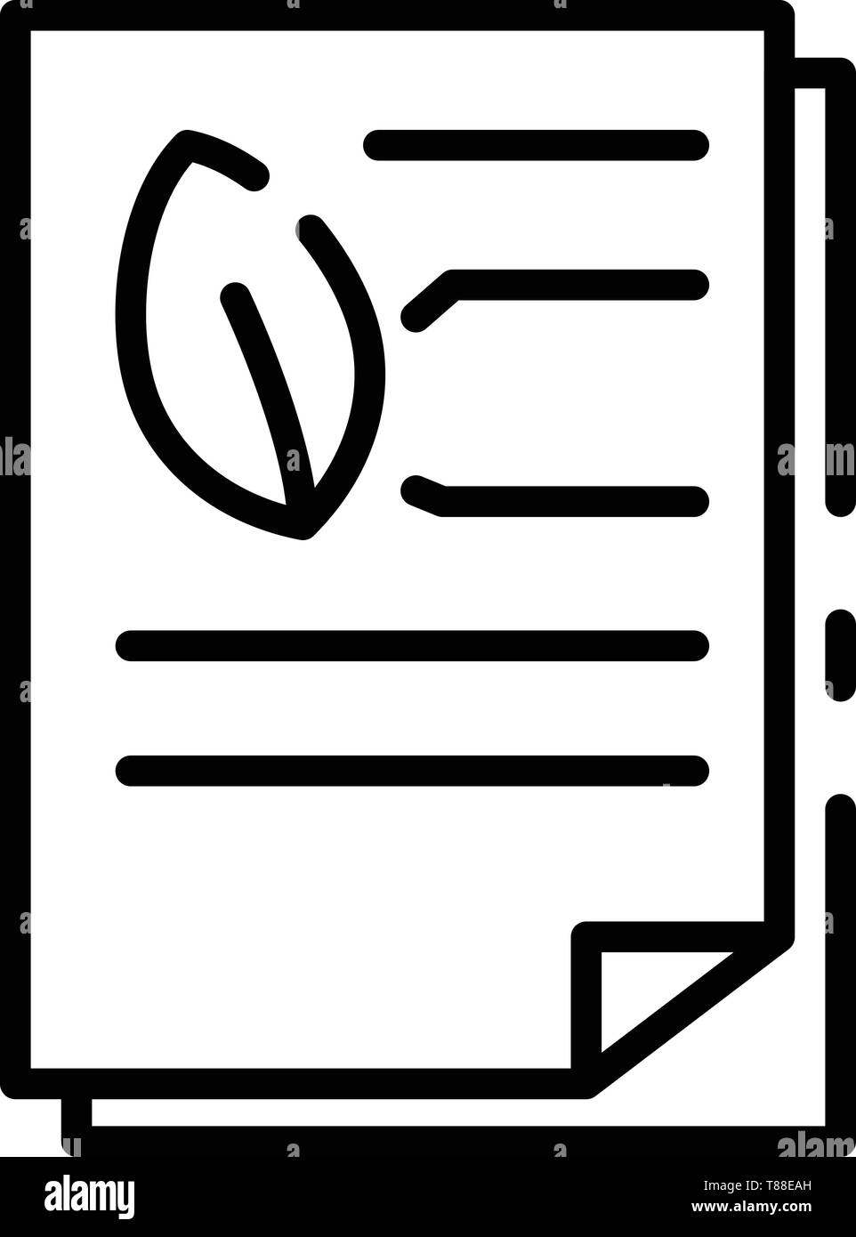 Botanical laboratory documents icon, outline style Stock Vector Image ...