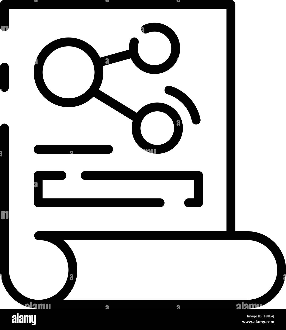 Genetic laboratory document icon, outline style Stock Vector Image ...