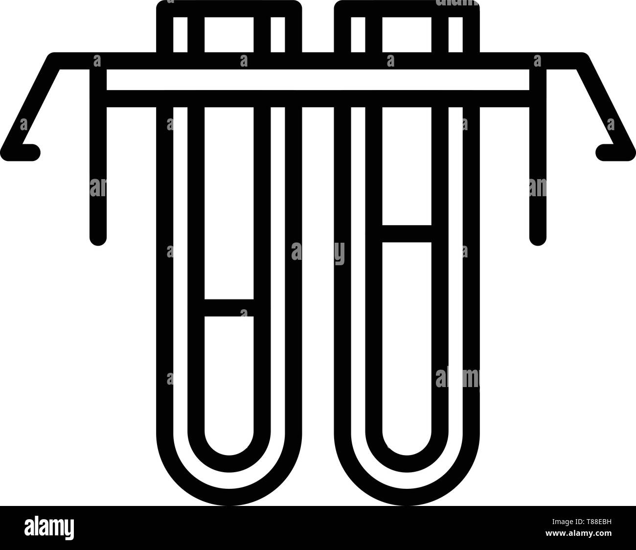 Test tubes in stand icon, outline style Stock Vector Image & Art - Alamy