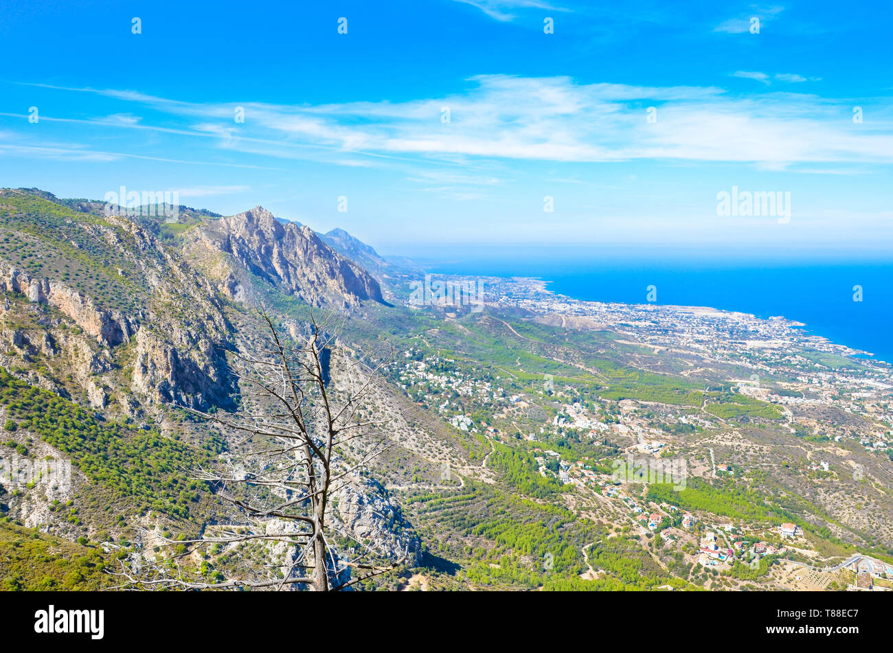 Beautiful scenic picture of Kyrenia region in Northern Cyprus taken ...