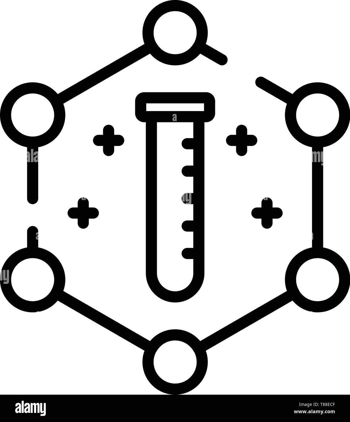 Molecular compound tube icon, outline style Stock Vector Image & Art ...