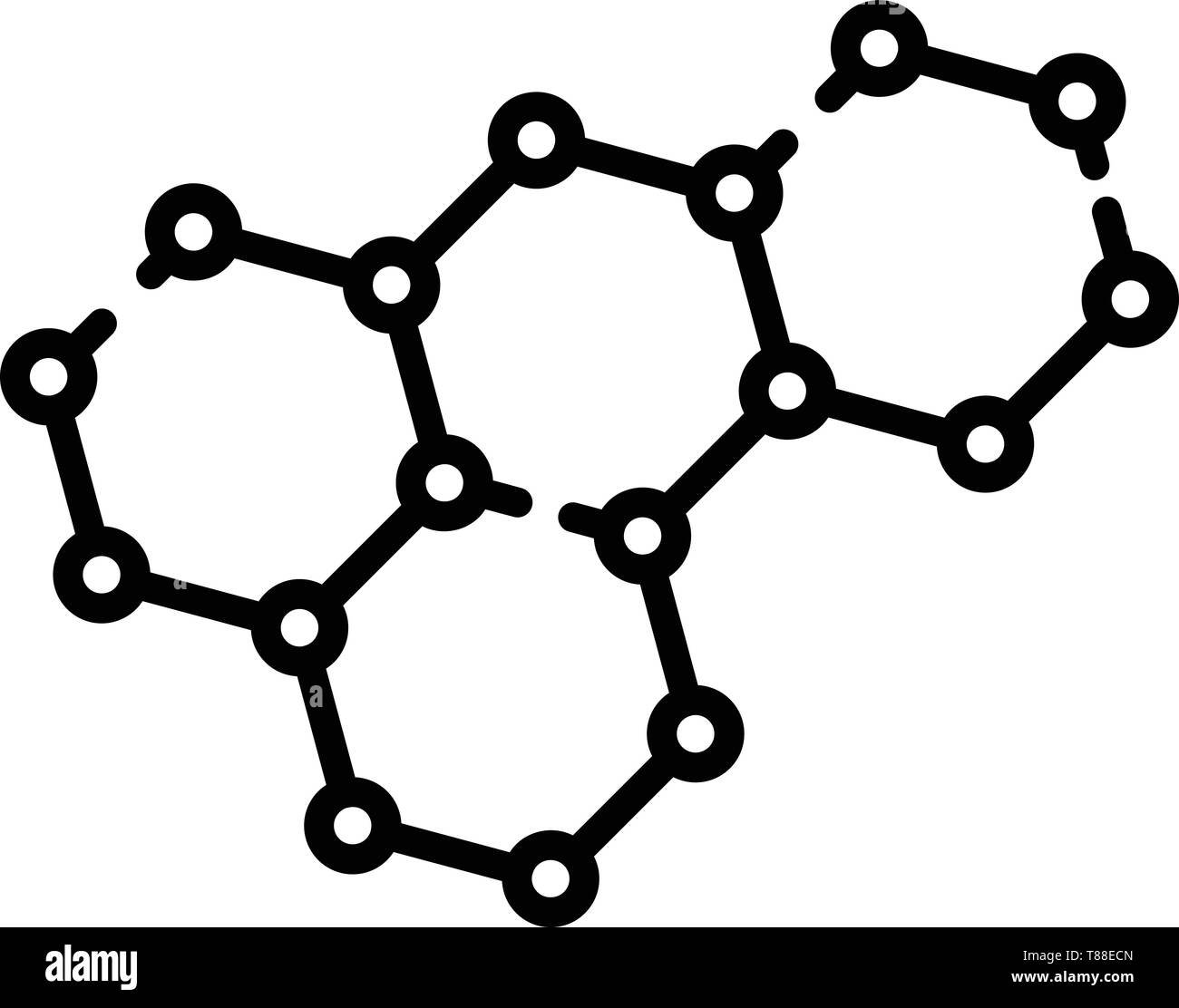 Molecular structure icon, outline style Stock Vector Image & Art - Alamy