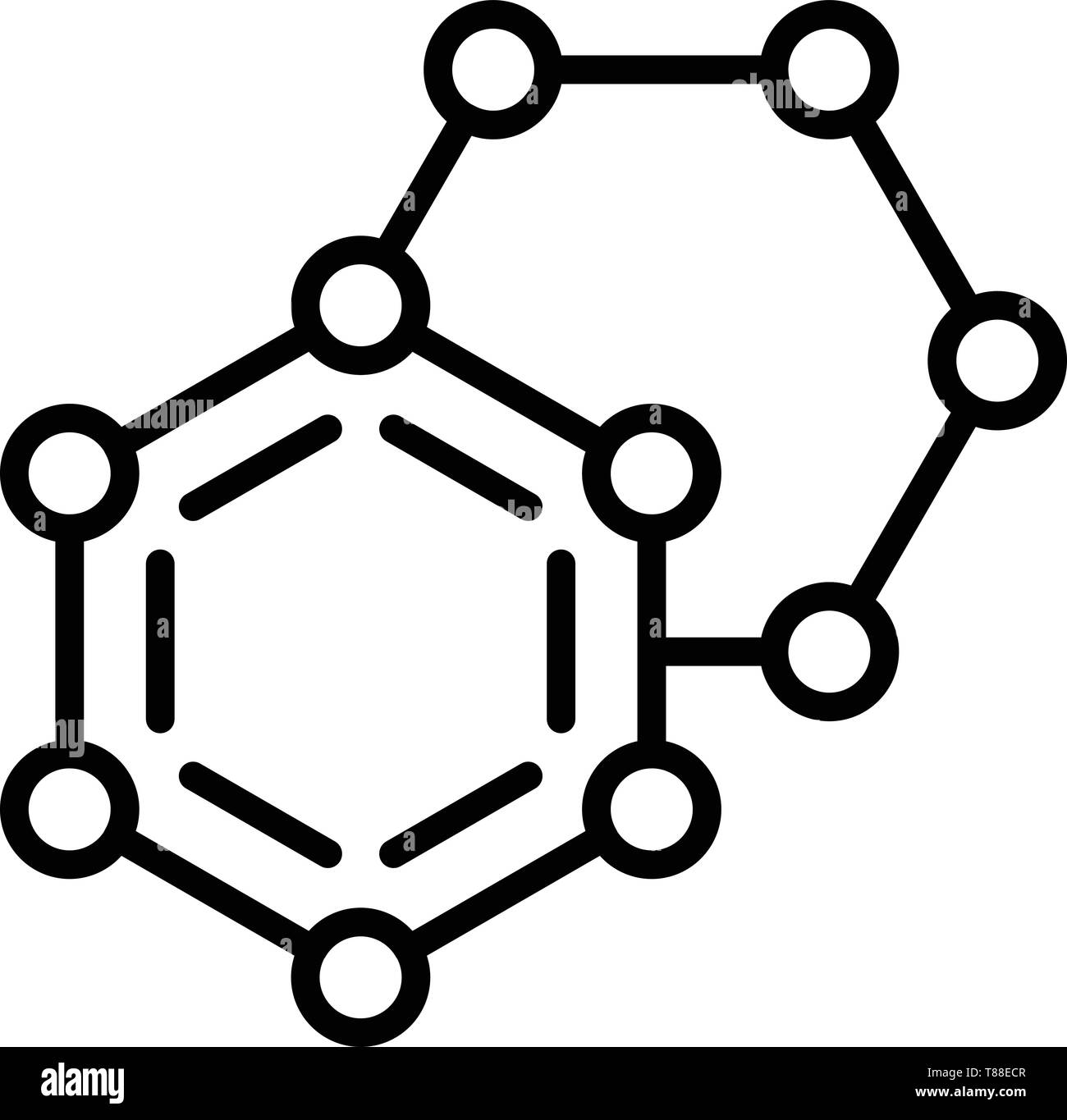 Molecular compound icon, outline style Stock Vector Image & Art - Alamy