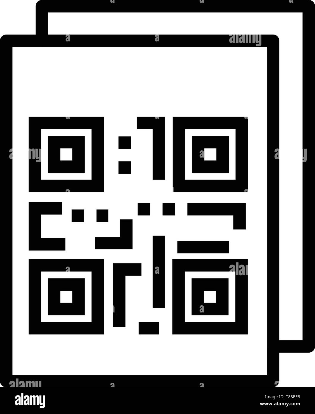 QR code stickers icon, outline style Stock Vector Image & Art - Alamy