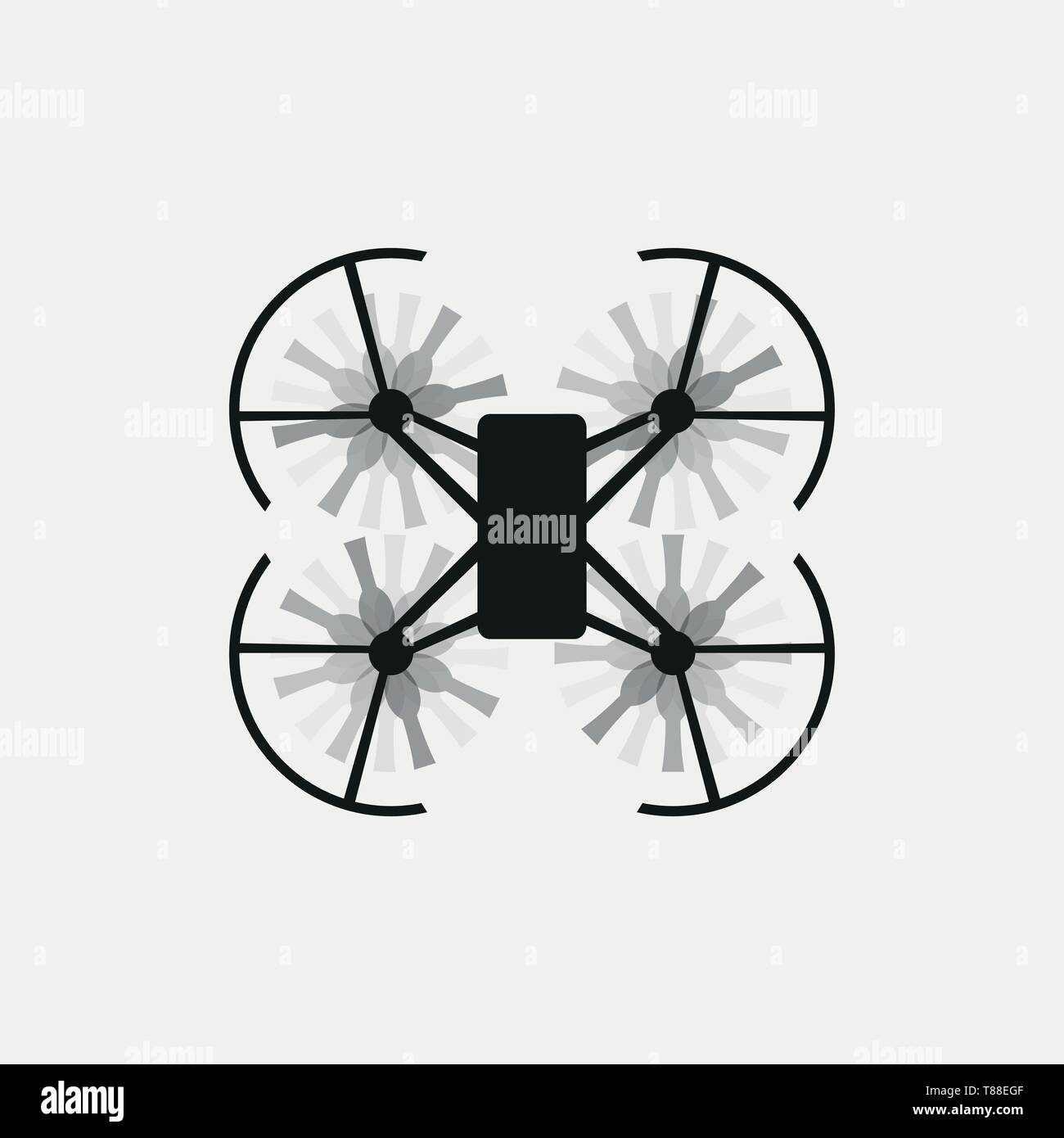 Moving drone, vector in top view Stock Vector Image & Art - Alamy