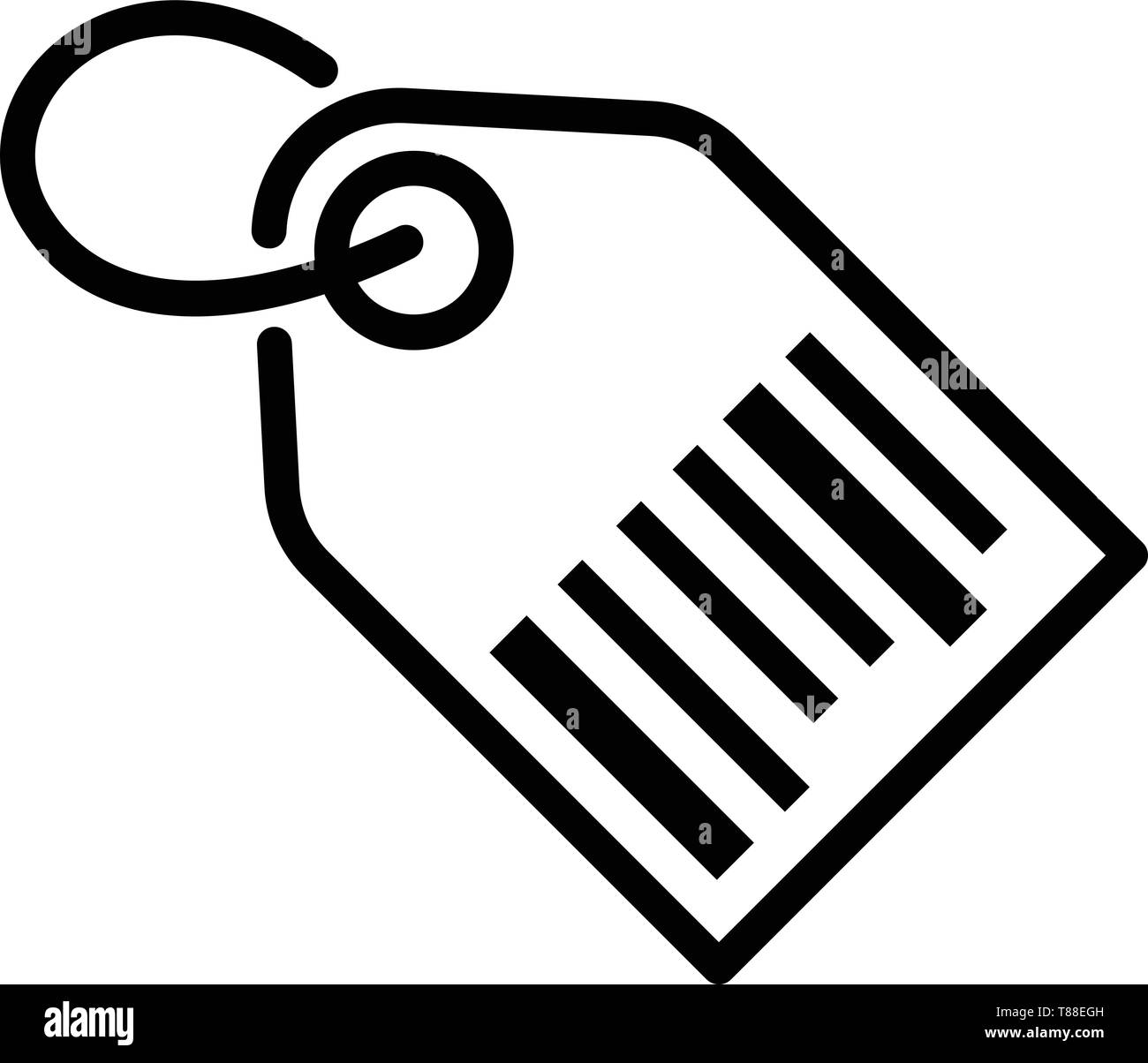 Barcode tag icon, outline style Stock Vector Image & Art - Alamy