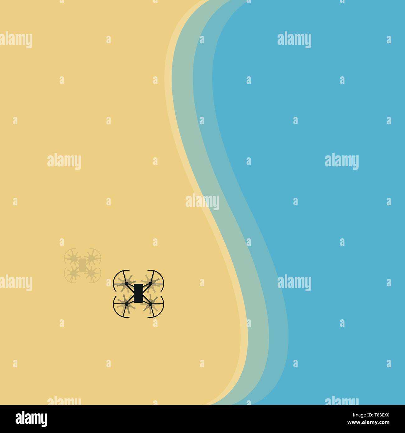 Minimalistic blue water Stock Vector Images - Alamy