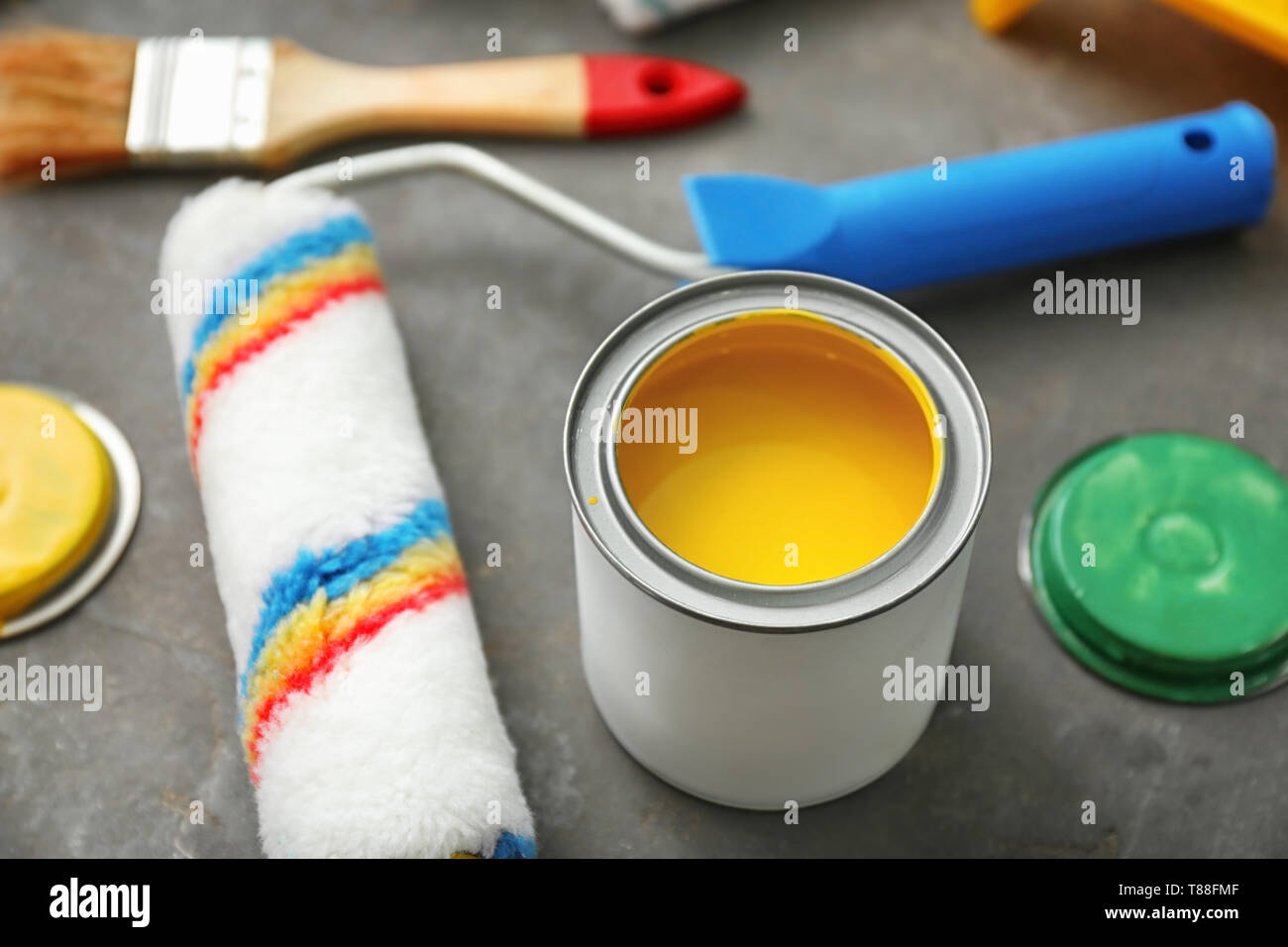 Can light grey paint hi-res stock photography and images - Alamy