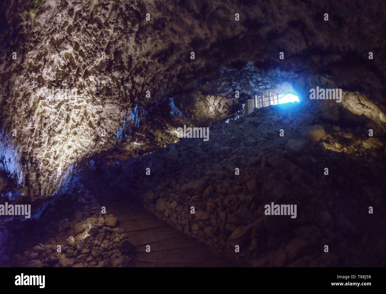 Interior of the Wildkirchli cave in Appenzell, Switzerland Stock Photo ...