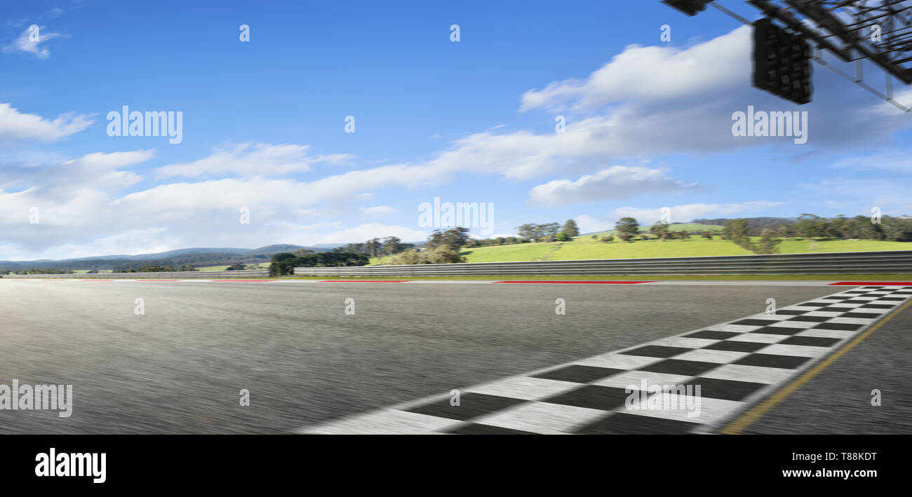 Racing track finish line horizontal hi-res stock photography and images ...