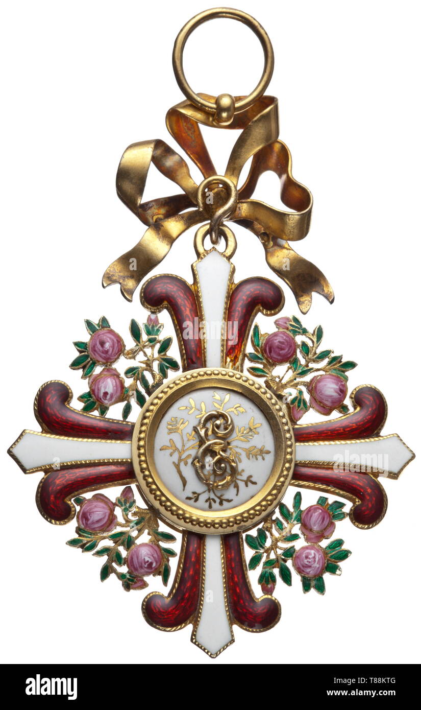 An Order of Elisabeth 1st Class Decoration of the order in gold from ...