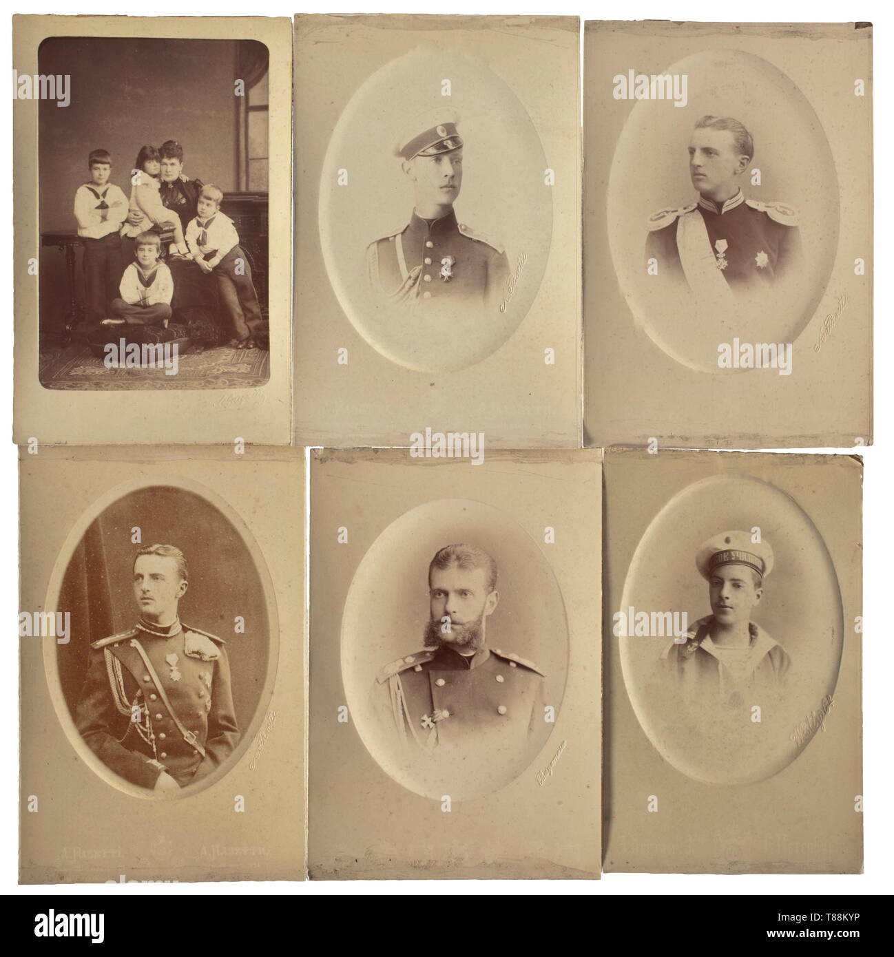 Six gift photos of the imperial Russian family, between 1880 - 1910 ...