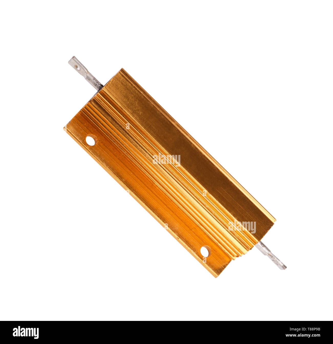 Resistor in Metal Case Isolated Stock Photo - Alamy