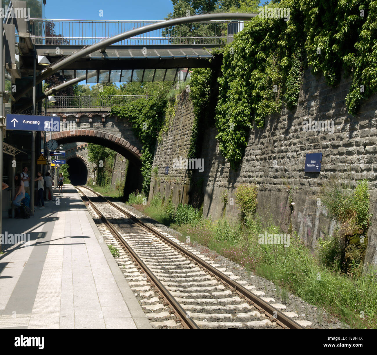 Sunken railway platform at Überlingen in Germany Stock Photo - Alamy