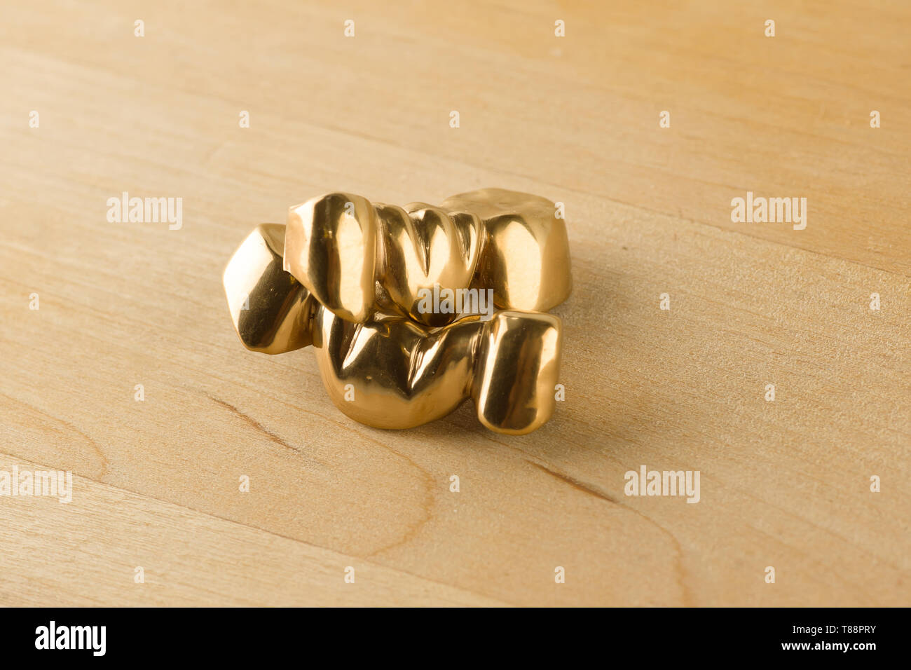 Steel artificial dental crown for dentition restoration coated nitride ...