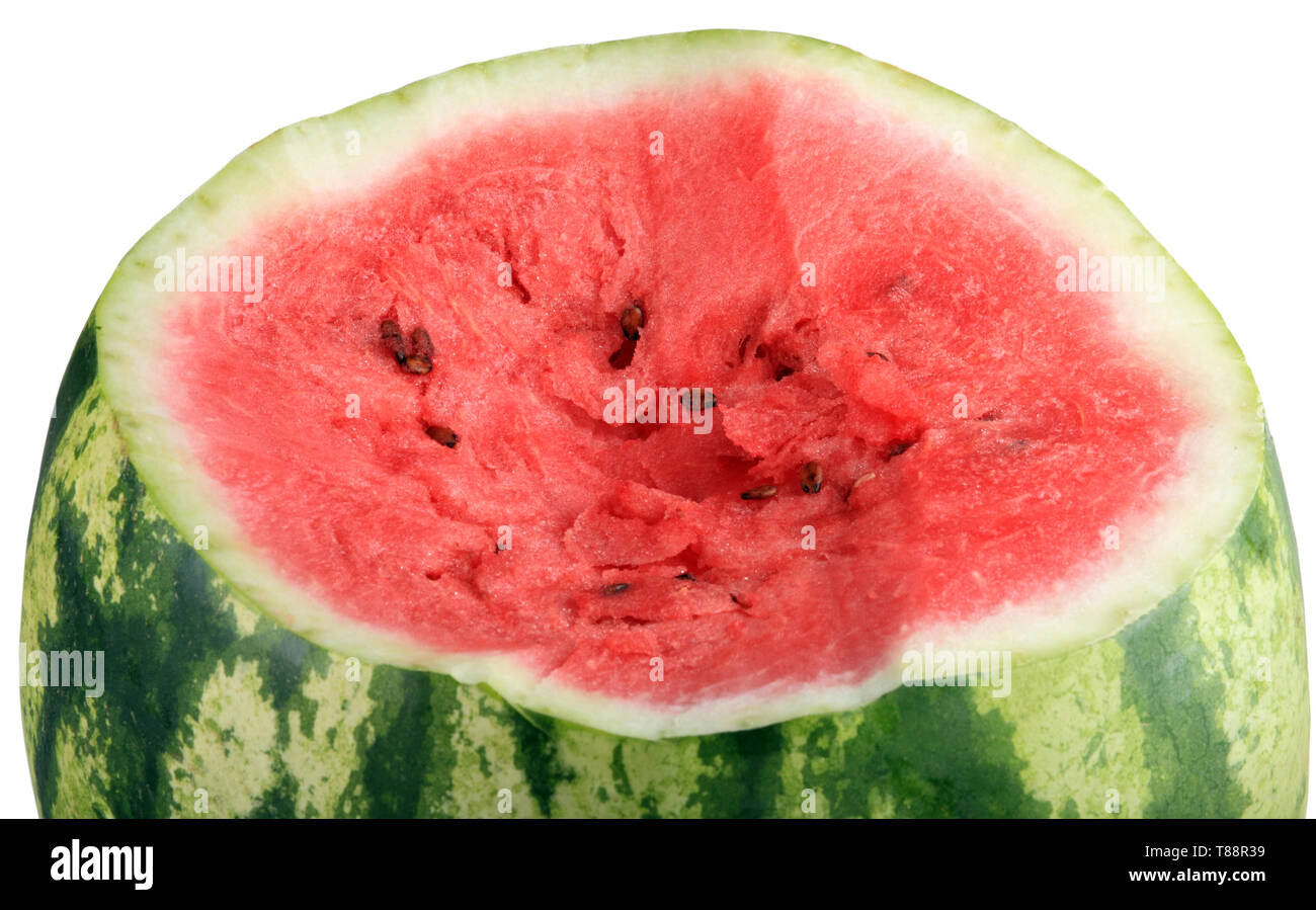 one cutted watermelon isolated Stock Photo - Alamy
