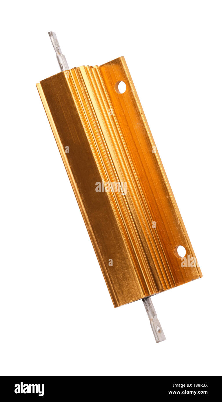 Resistor in Metal Case Isolated Stock Photo - Alamy