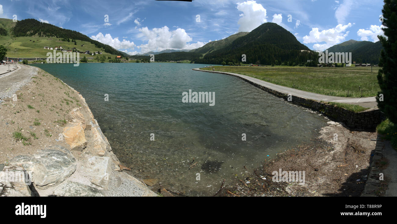 Lake Davos at Davos in Grisons, Switzerland Stock Photo - Alamy