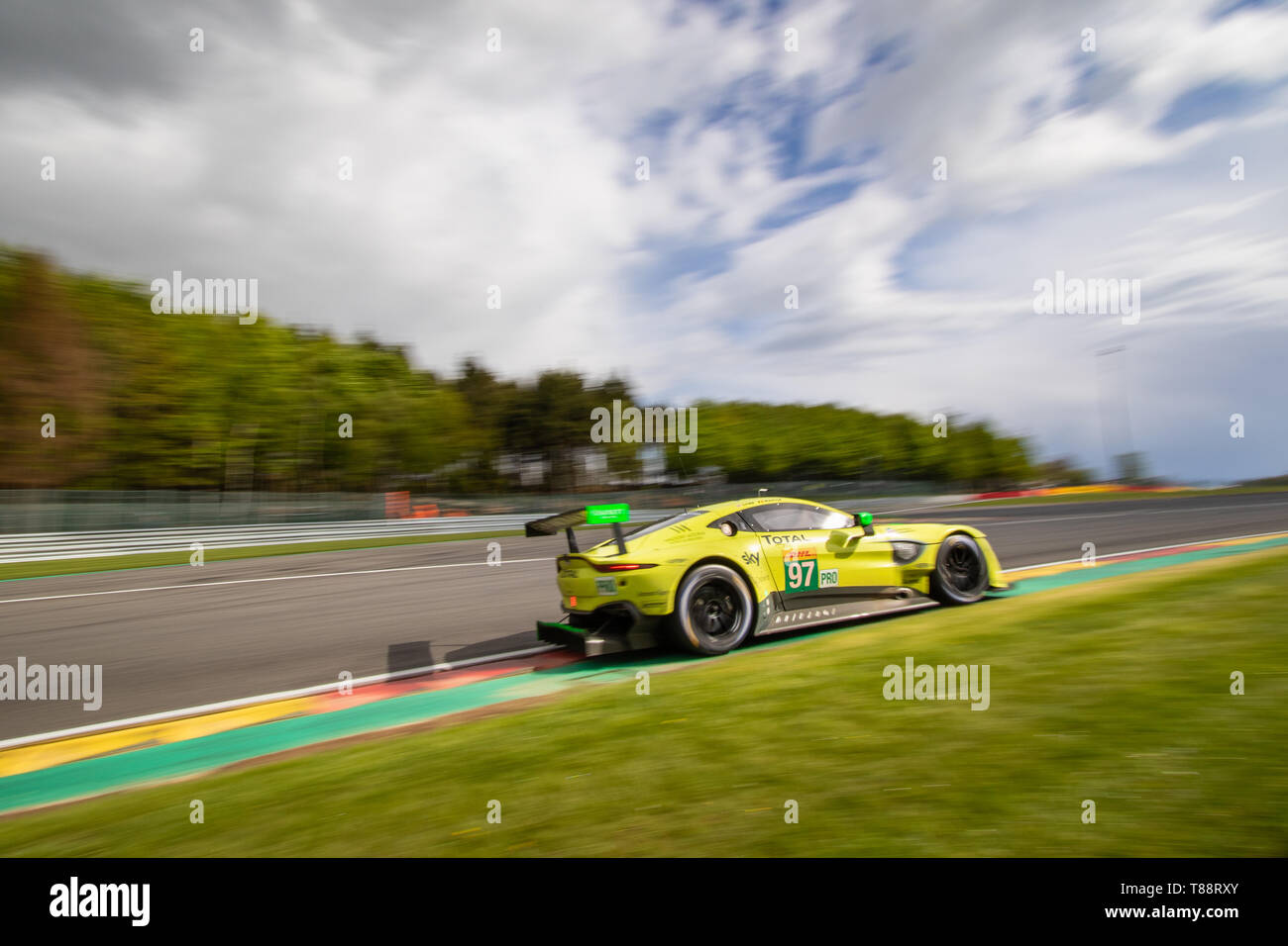 Aston Martin Vantage heads into les Combes chicane. WEC Total 6 Hours ...