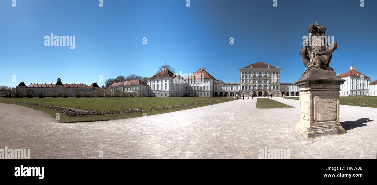 Schloss Nymphenburg in Münich, the "Palace of the Nymph", a baroque ...