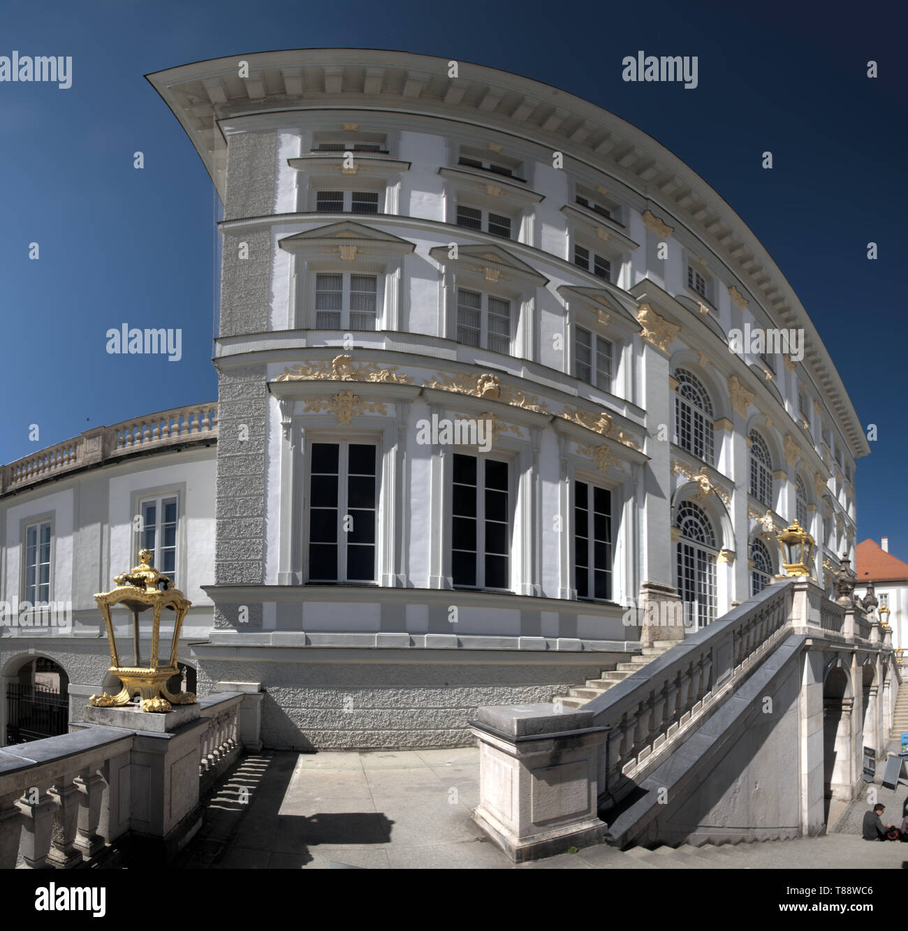 Schloss Nymphenburg in Münich, the "Palace of the Nymph", a baroque ...