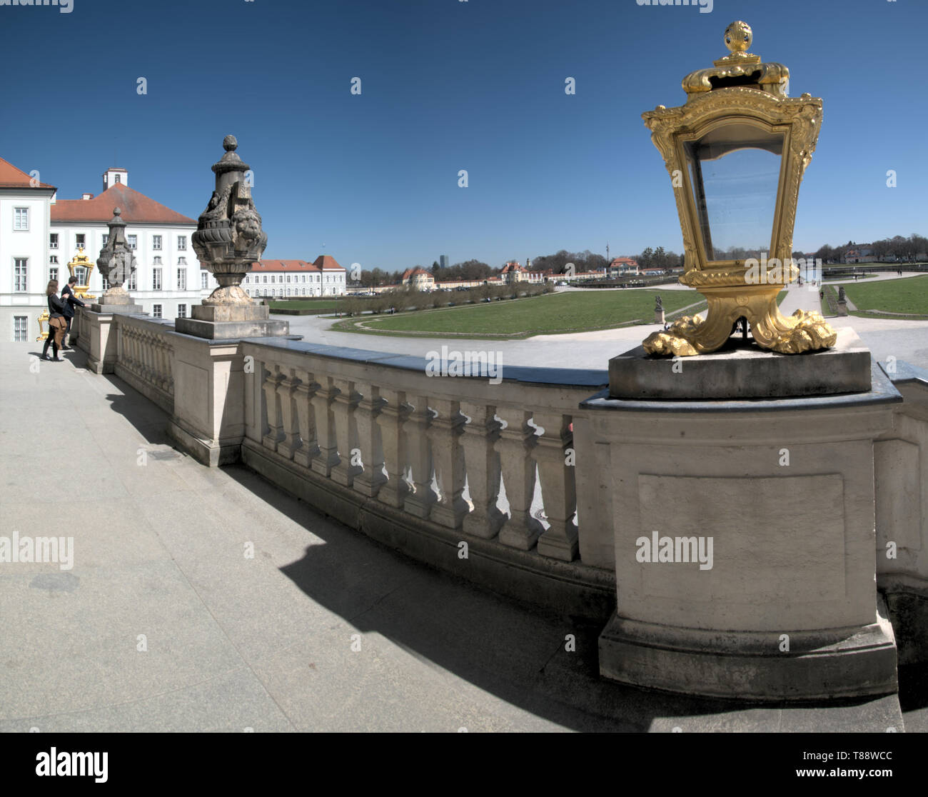 Schloss Nymphenburg in Münich, the "Palace of the Nymph", a baroque ...