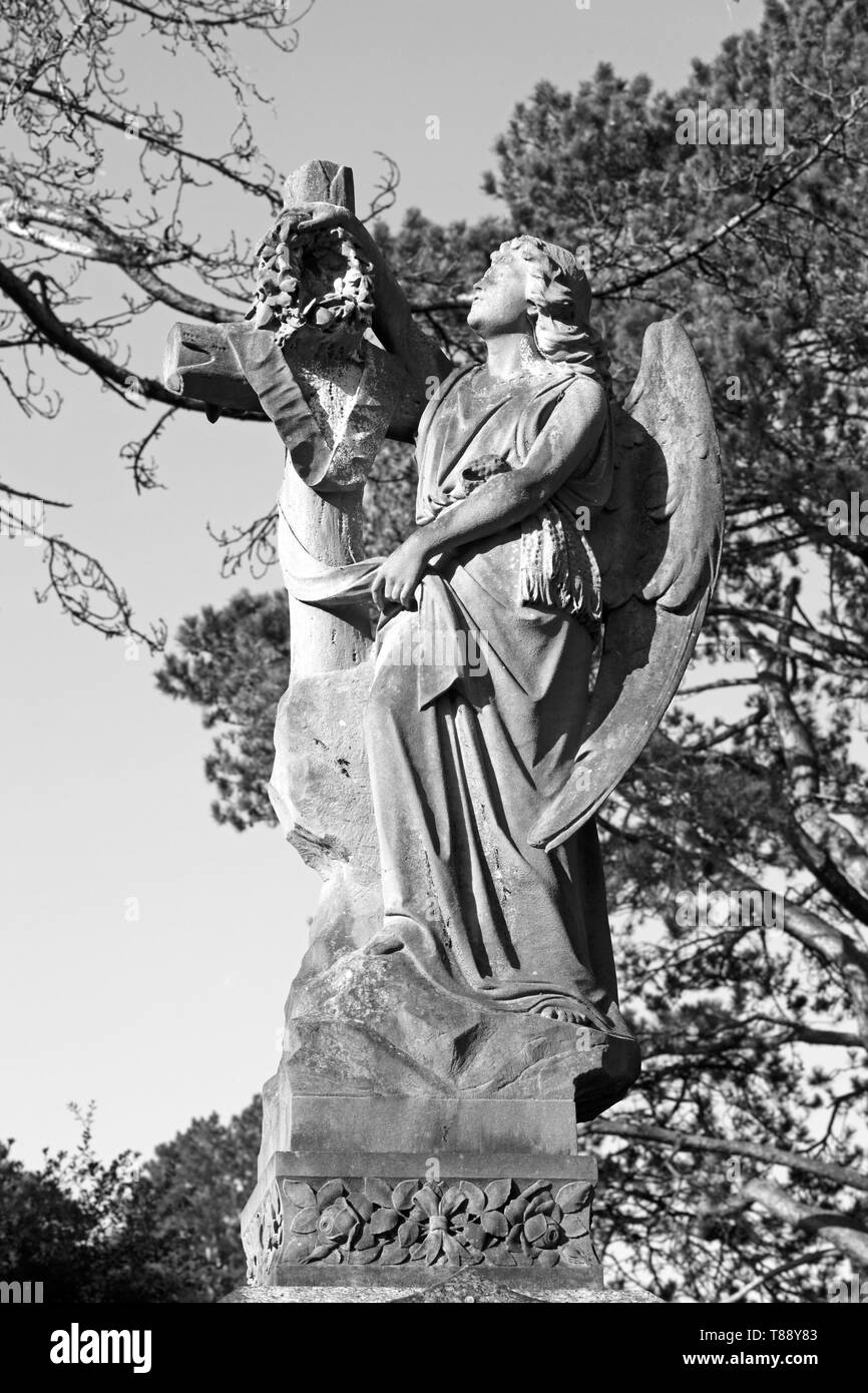 Monochrome angel Black and White Stock Photos & Images - Alamy