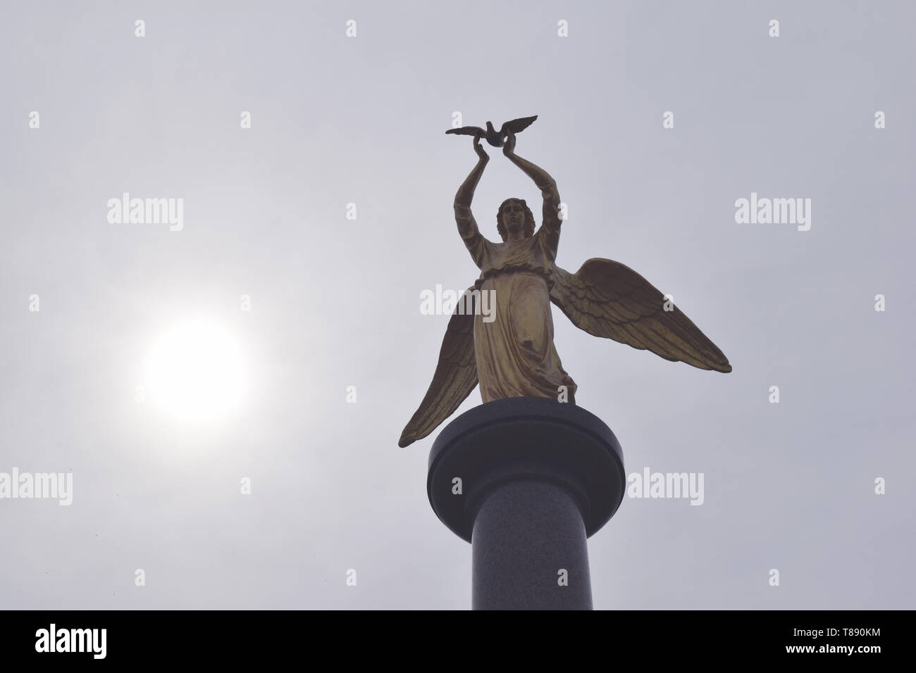 Angel statue beautiful background for your design and needs Stock Photo ...