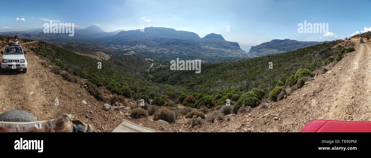 Landscape of Crete viewed from Psiloritis mountain Stock Photo - Alamy