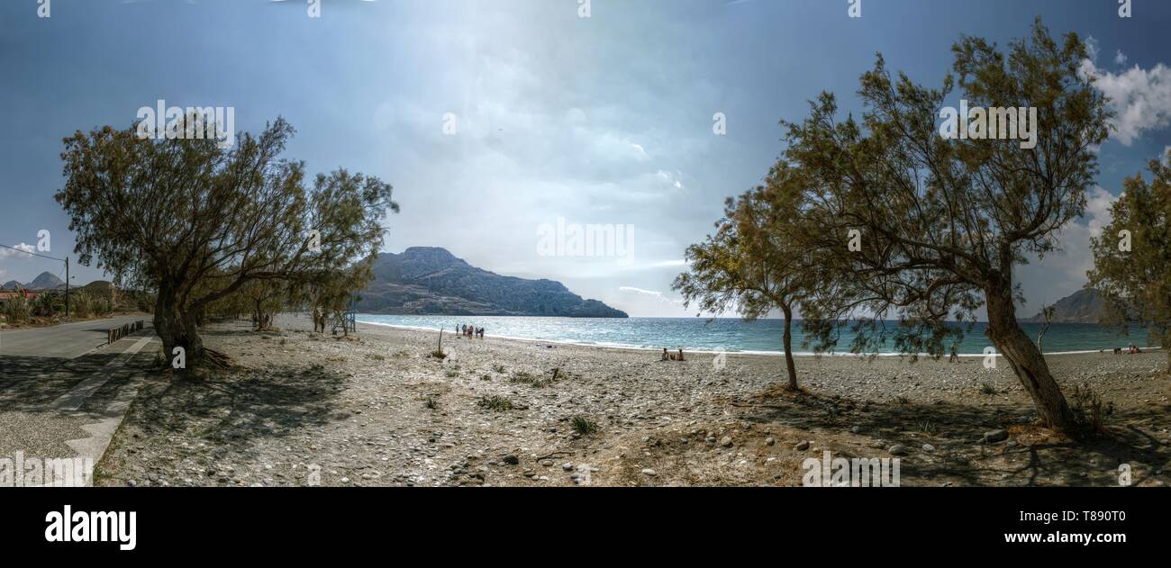 Beach scene in Southern Crete Stock Photo - Alamy