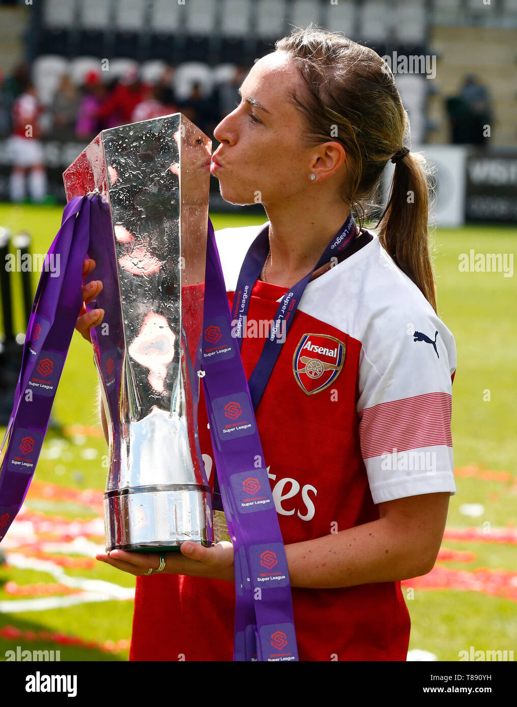 BOREHAMWOOD, United Kingdom - May 11: Danielle van de Donk of Arsenal ...