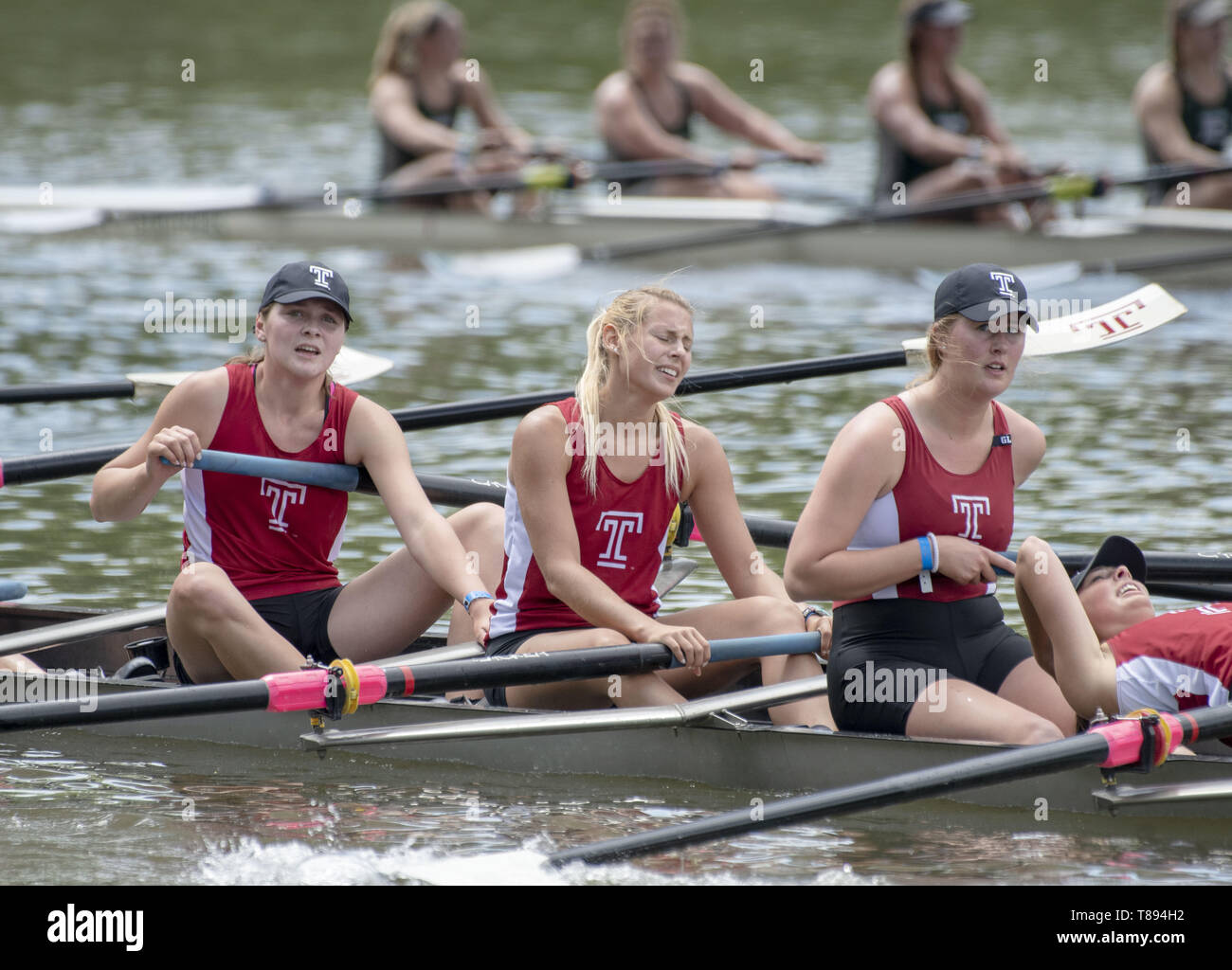 Philadelphia, Pennsylvania, USA. 11th May, 2019. Rowing teams in action ...