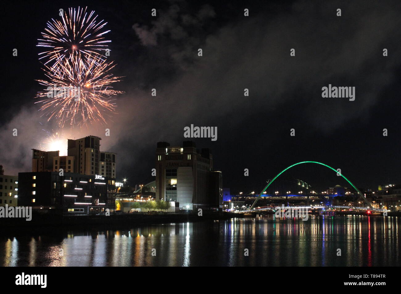 Millennium bridge fireworks hi-res stock photography and images - Alamy