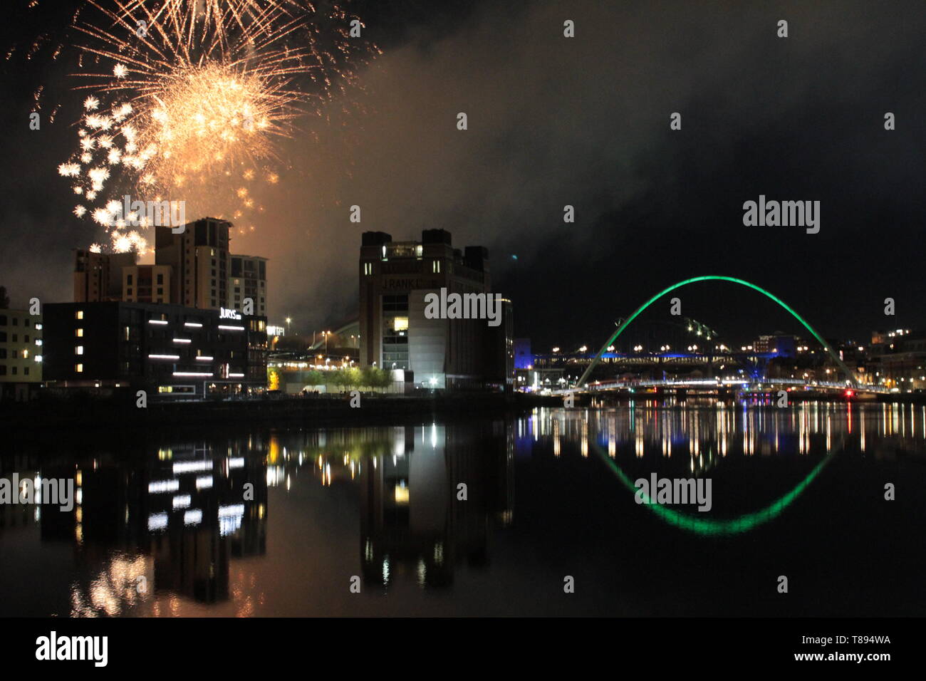 Millennium bridge fireworks hi-res stock photography and images - Alamy