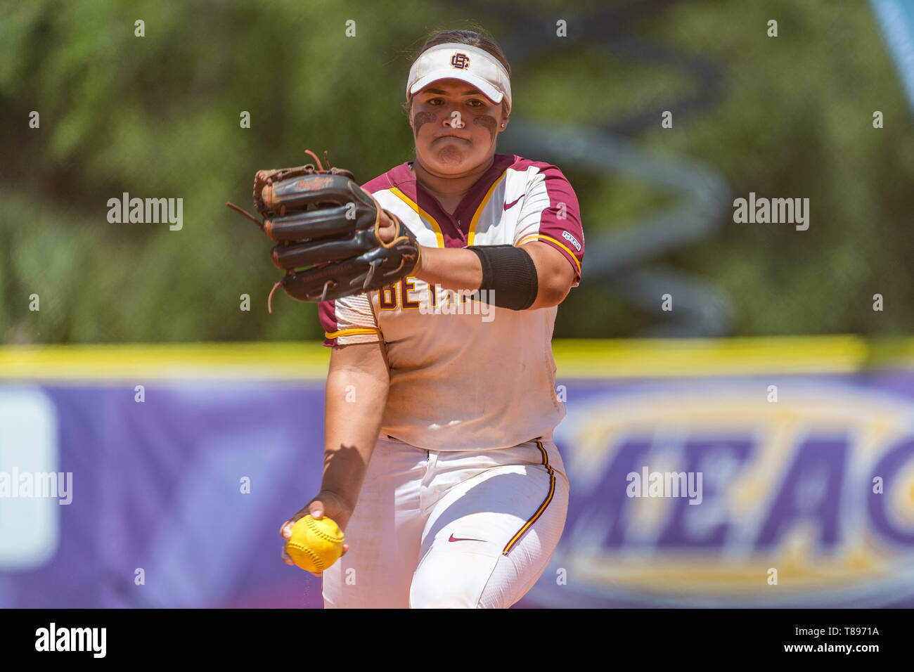 Ormond Beach, FL, USA. 11th May, 2019. BCU pitcher Destiny Enriquez (15 ...