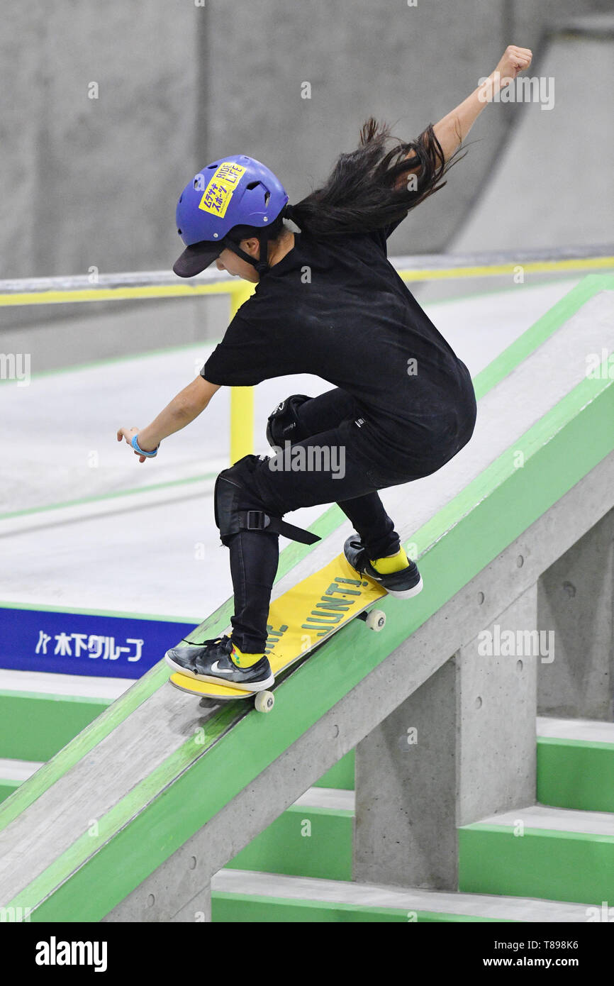 Murakami city Skate Park, Niigata, Japan. 11th May, 2019. Funa Nakayama ...