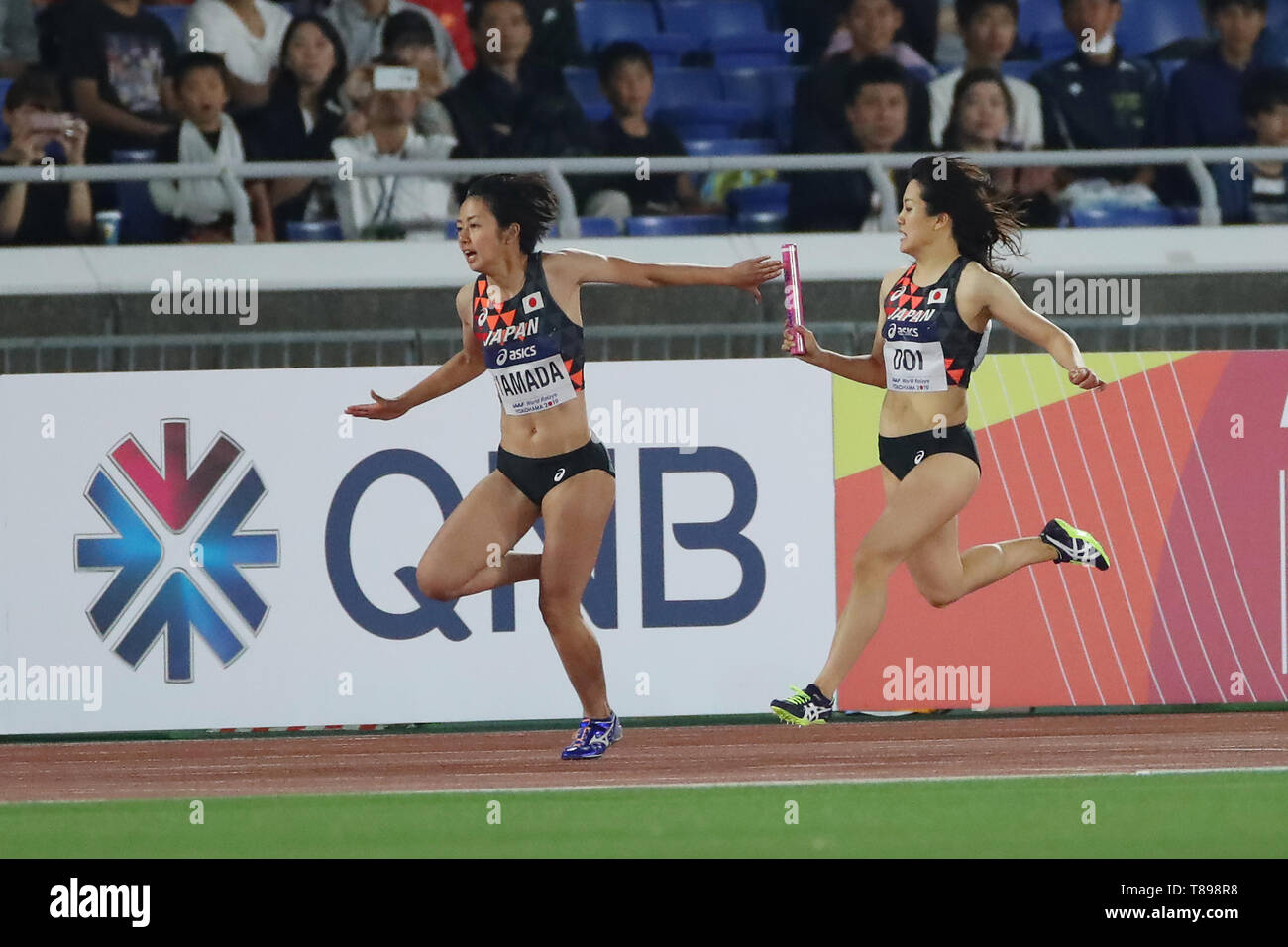 International Stadium Yokohama, Kanagawa, Japan. 11th May, 2019. (L to ...