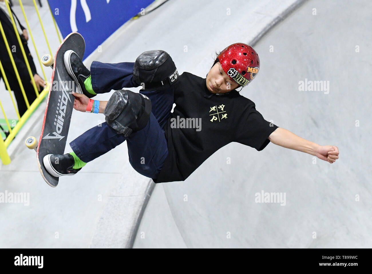 Murakami city Skate Park, Niigata, Japan. 12th May, 2019. Yuro Nagahara ...