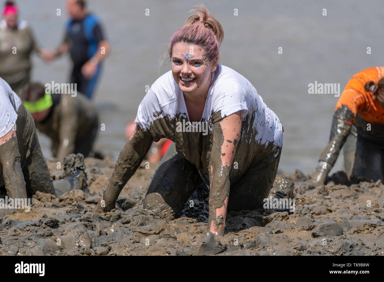 Dirty girl mud run hi-res stock photography and images - Alamy
