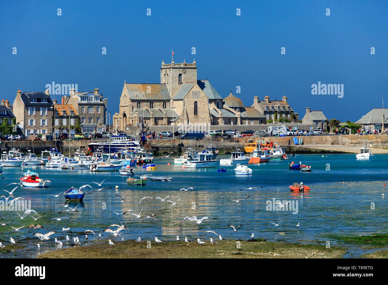 France, Manche, Cotentin, Barfleur, labeled the Most Beautiful Villages ...