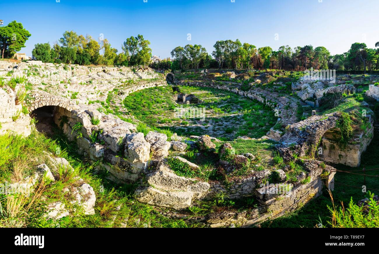 Italy, Sicily, Syracuse, archaeological park of Neapolis, Roman ...