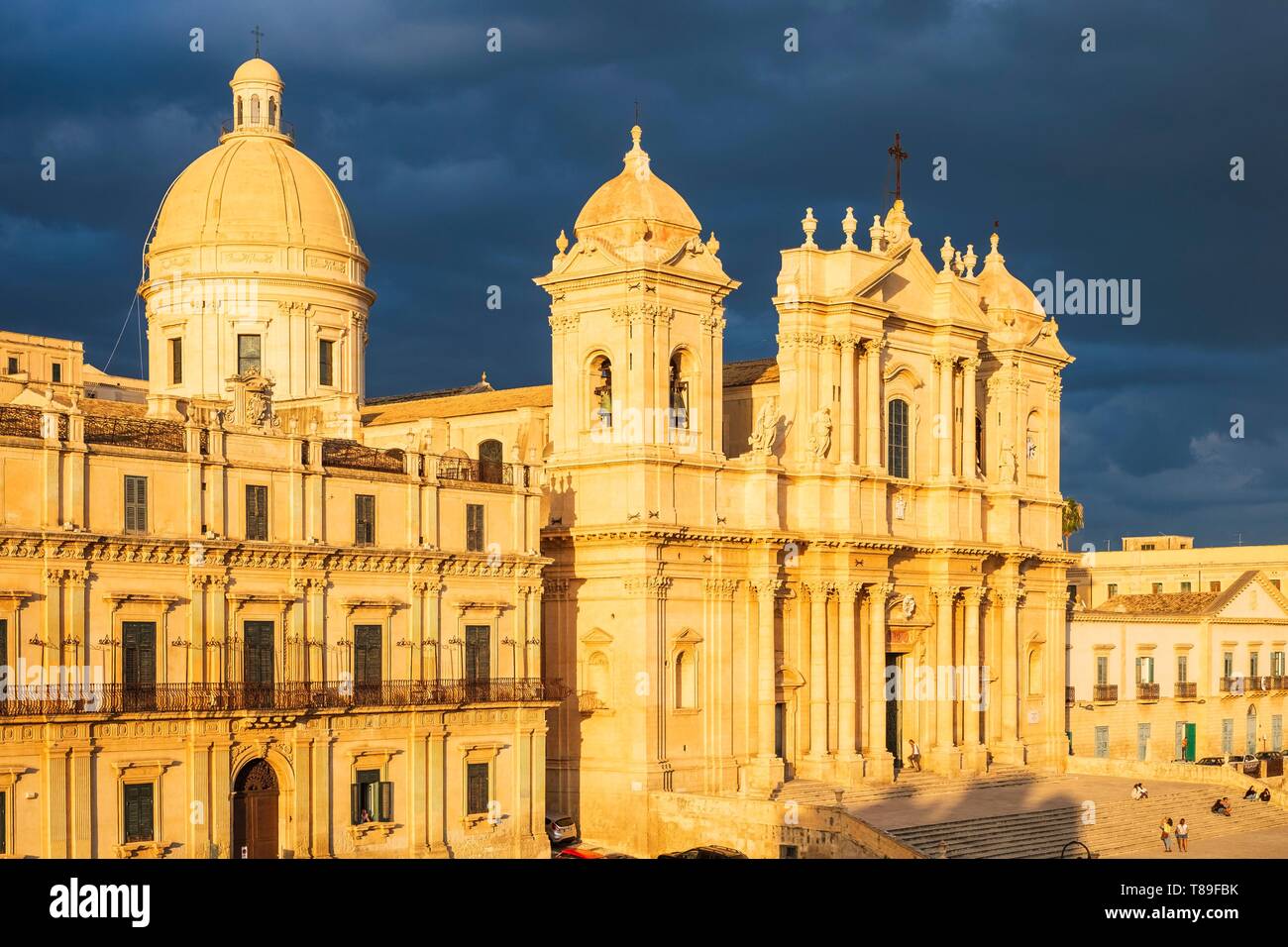 Italy, Sicily, Noto, UNESCO World Heritage site, San Nicolo cathedral ...