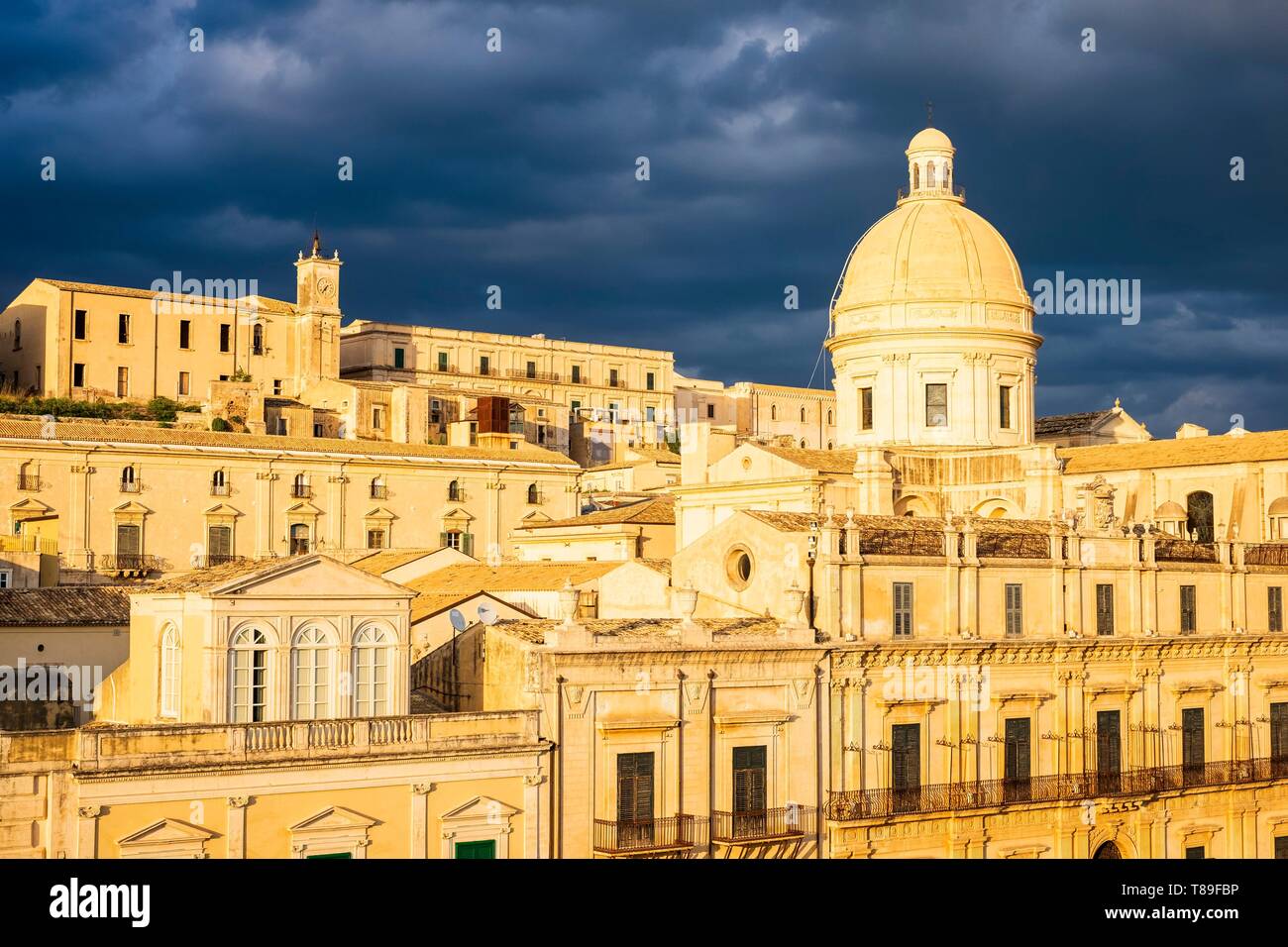 Italy, Sicily, Noto, UNESCO World Heritage site, San Nicolo cathedral ...