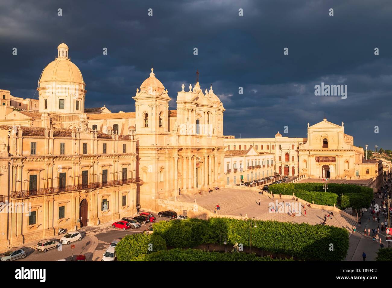 Italy, Sicily, Noto, UNESCO World Heritage site, San Nicolo cathedral ...