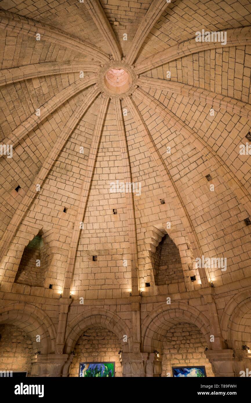 France, Alpes de Haute Provence, Simiane la Rotonde, the Rotonde of ...