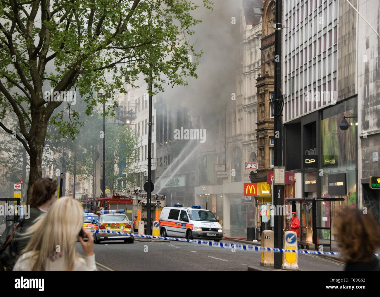 Fire Emergency, Oxford Street, London Stock Photo - Alamy
