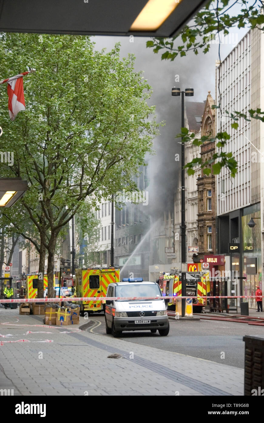 Fire Emergency, Oxford Street, London Stock Photo - Alamy