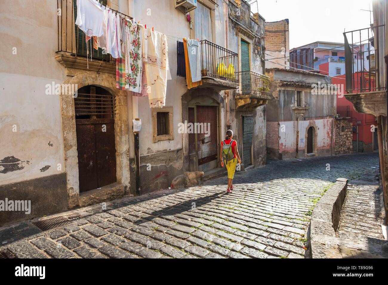 Italy, Sicily, Militello in Val di Catania, UNESCO World Heritage site ...