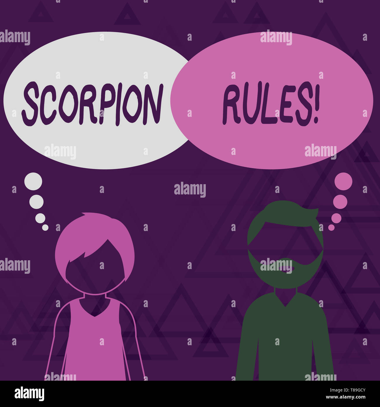 Writing note showing Scorpion Rules. Business concept for Dystopian ...